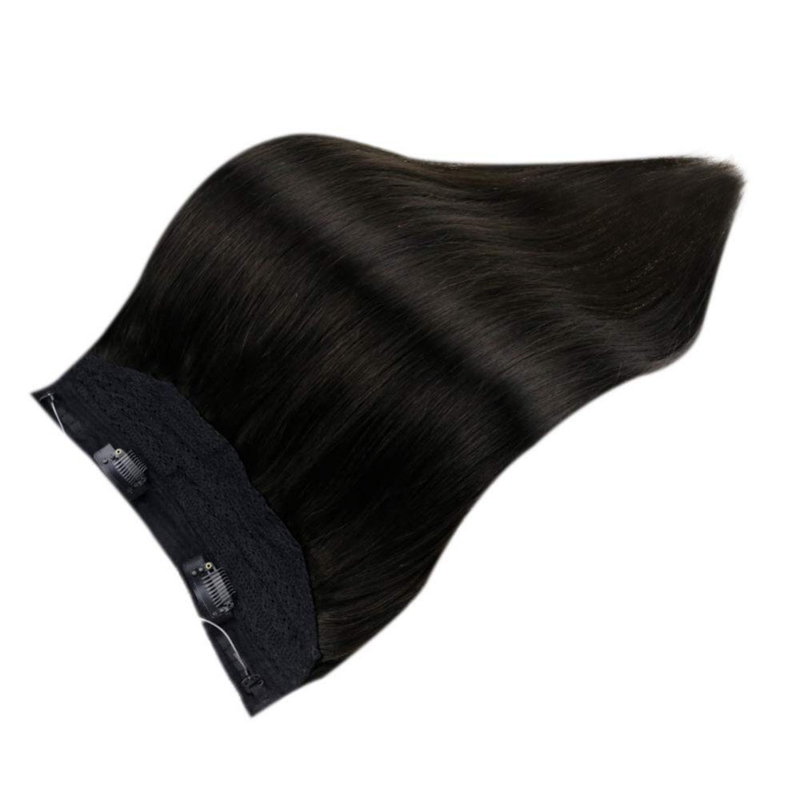 Halo Human Hair Extension 100g Off Black #1B Invisible Halo Hair Extensions