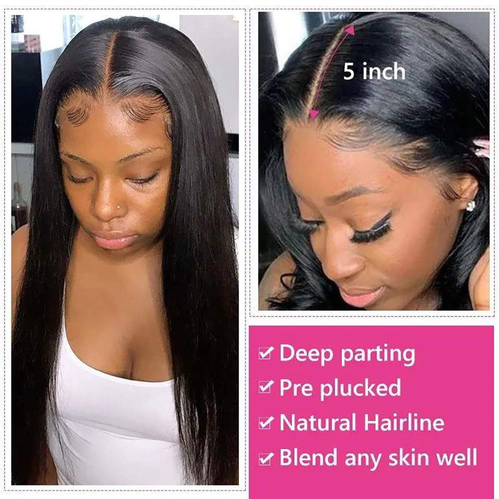Luve 5x5 HD Lace Closure Straight Hair Transparent Lace Closure