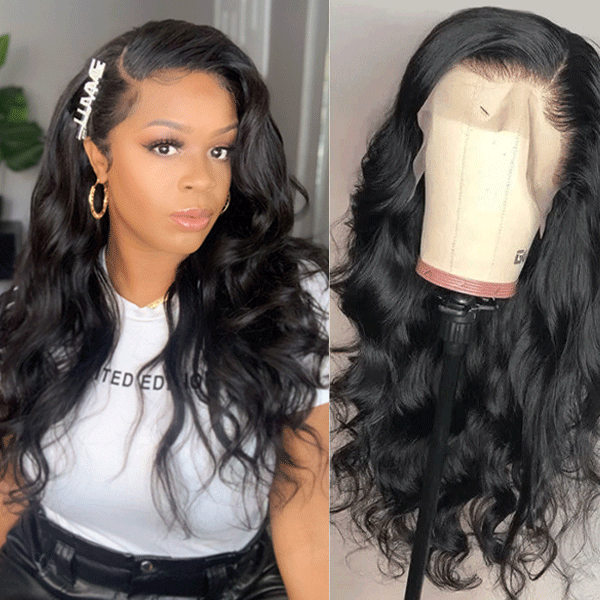 Luve Front Lace Wig 180% Density Glueless Lace Front Wigs Pre Plucked