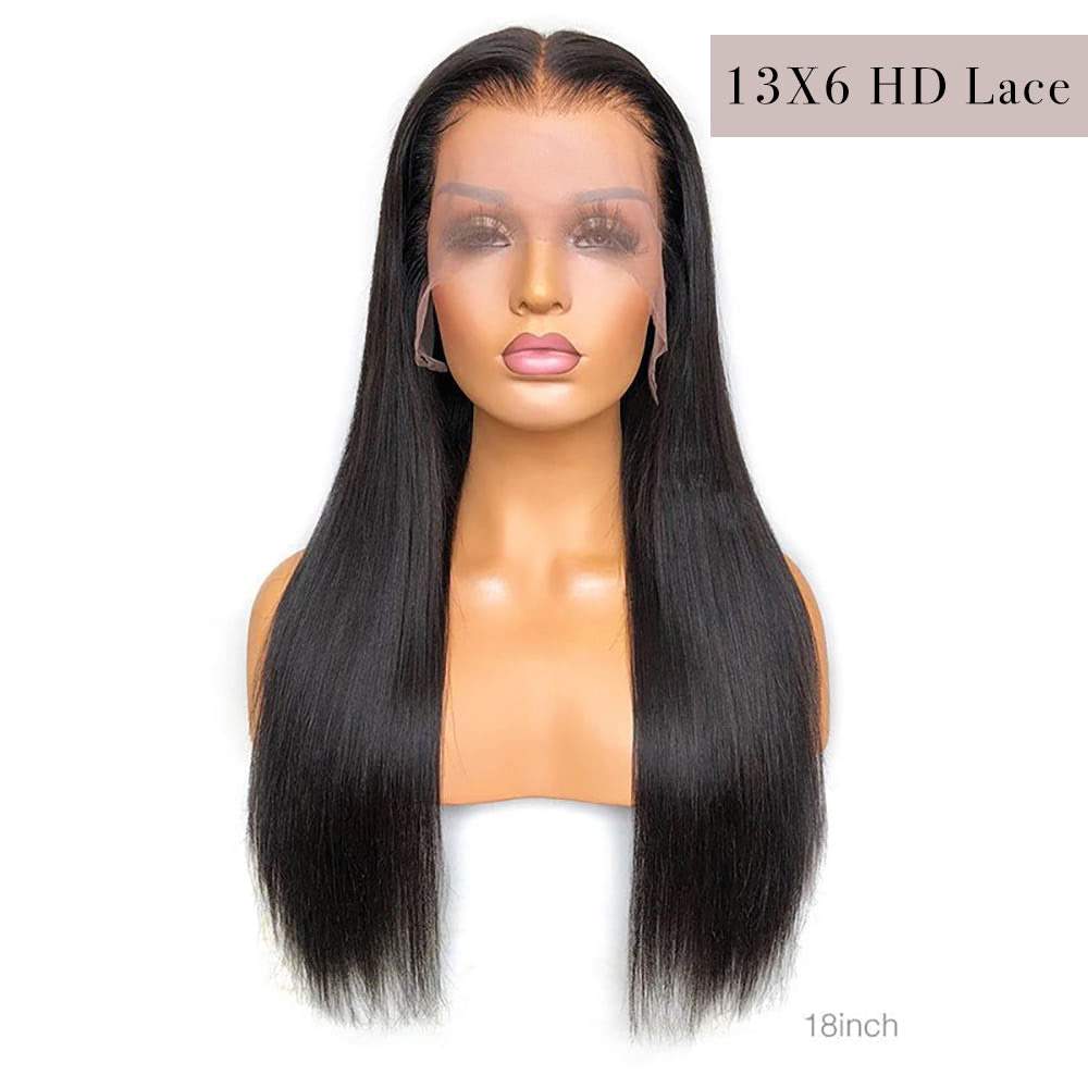 Luve 13X6 HD Swiss Lace Wig Straight Human Hair Wigs Pre-Plucked Hairline