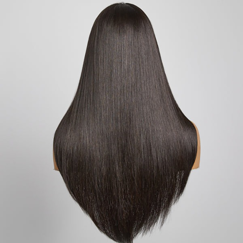 Trendy Layered Cut Pre-plucked Glueless 5x5 Closure Lace Wig 100% Human ...