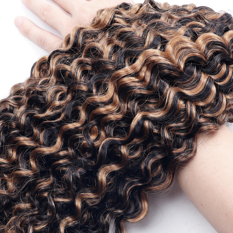 Water Wave Bulk Human Hair Extension For Braiding #1B/30 100% Human Hair